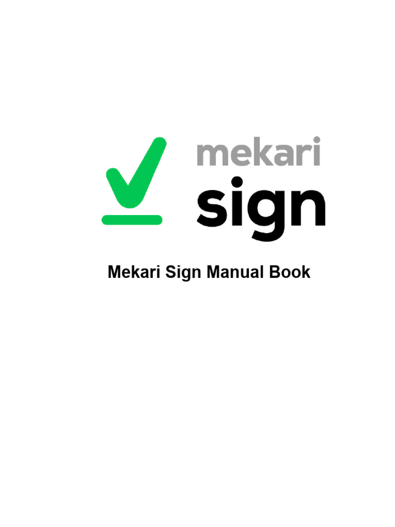 Mekari Sign Manual Book (PSrE) | PDF