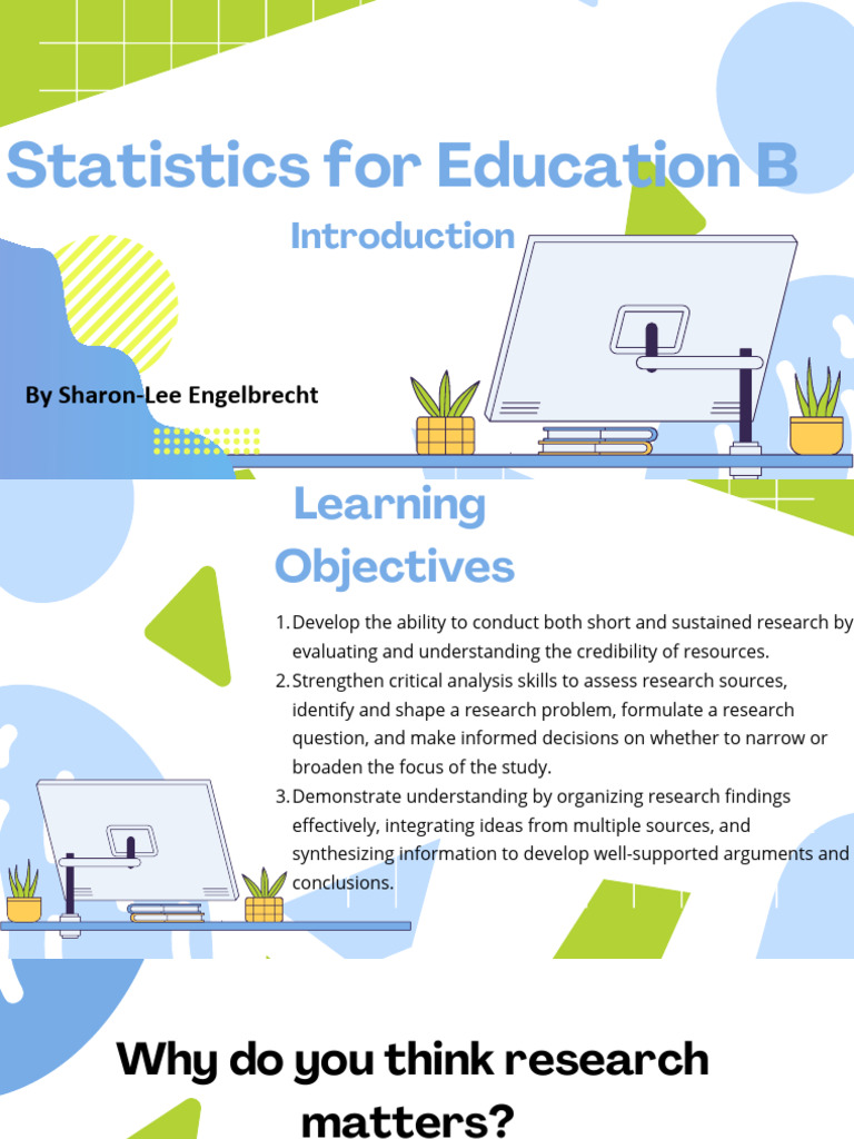 Statistics For Education B - Introduction Presentation | PDF | Critical ...