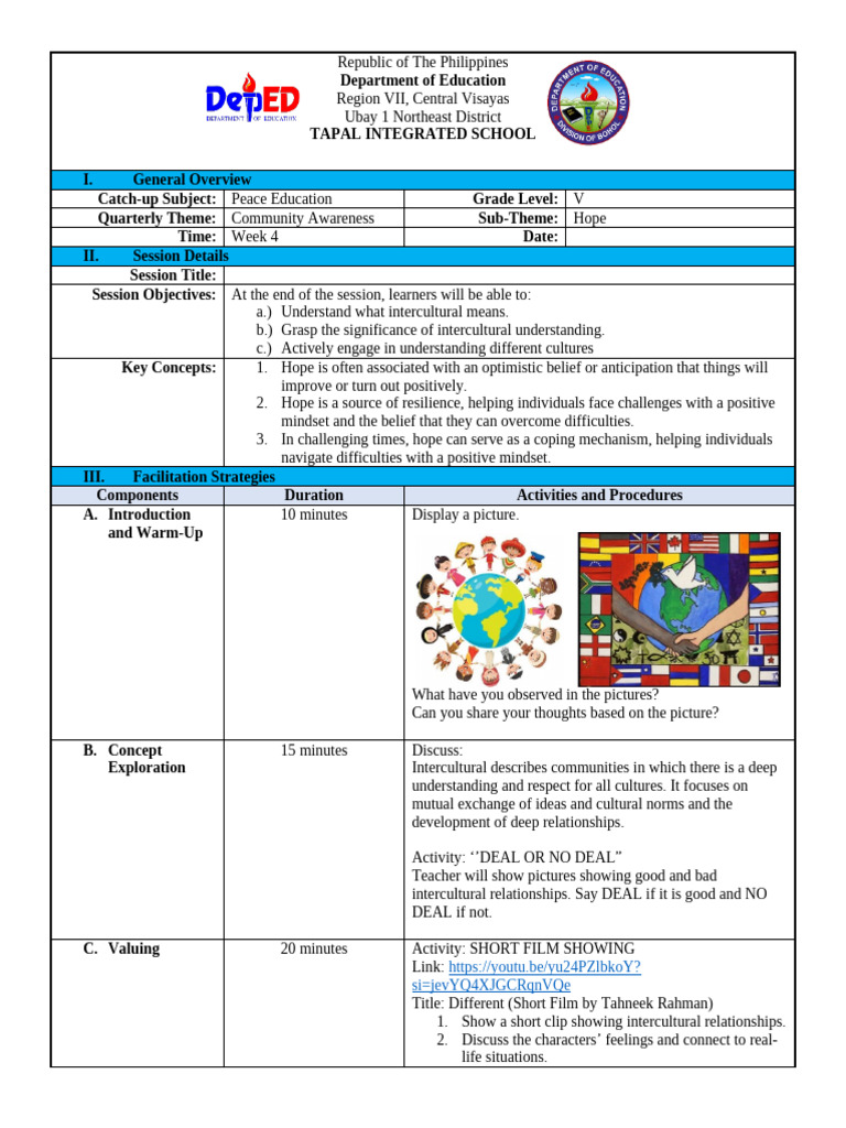 Peace Educ Q3 WEEK 5 Intercultural Understanding | PDF | Mindset | Psychological Concepts