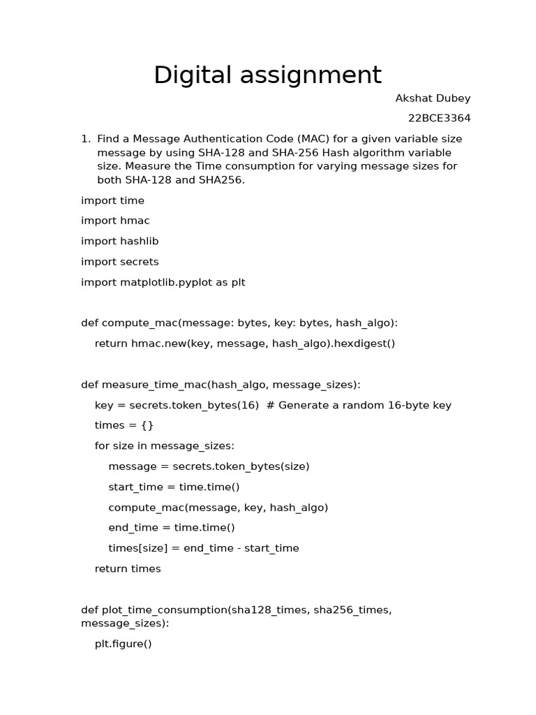 Digital assignment_crypto | PDF | Algorithms And Data Structures | Cyberwarfare
