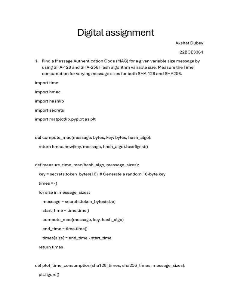 Digital Assignment - Crypto | PDF | Applied Mathematics | Cyberwarfare