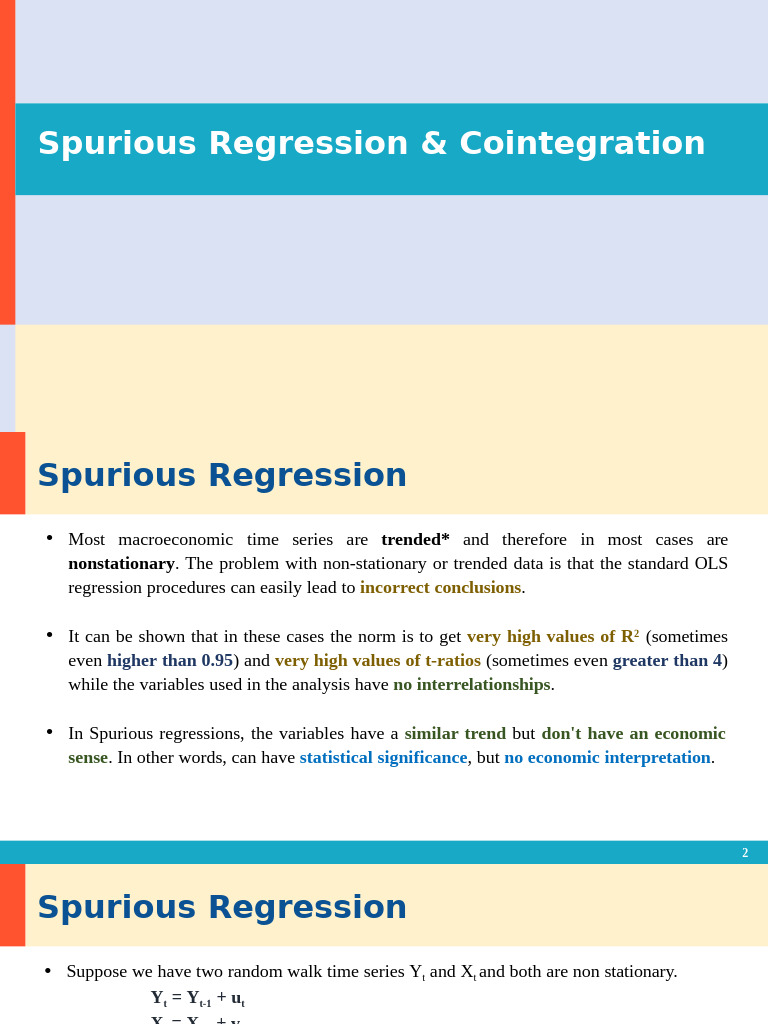 Understanding Spurious Regression and Cointegration | PDF | Regression ...