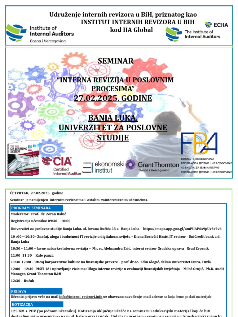 Interna Revizija U Poslovnim Procesima | PDF