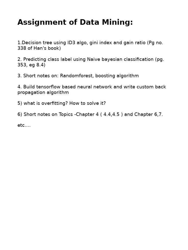 Data Mining Assignment | PDF