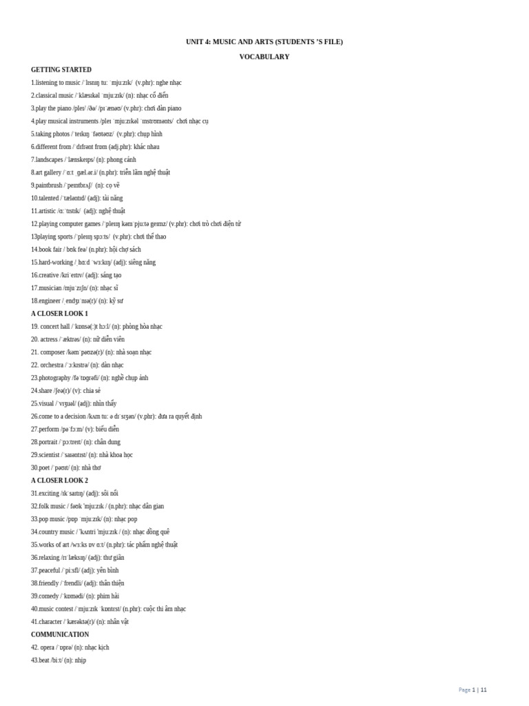 Unit 4 - Revision | PDF