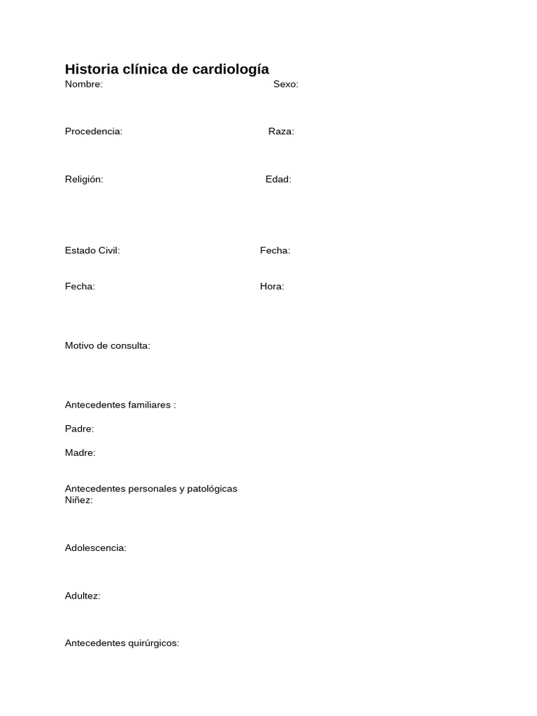 Historia Clínica (1) Cris Frias | PDF