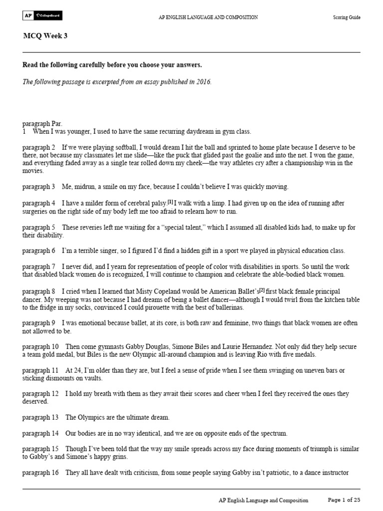 MCQ Week 3 Answer | PDF | Experience | Simone Biles