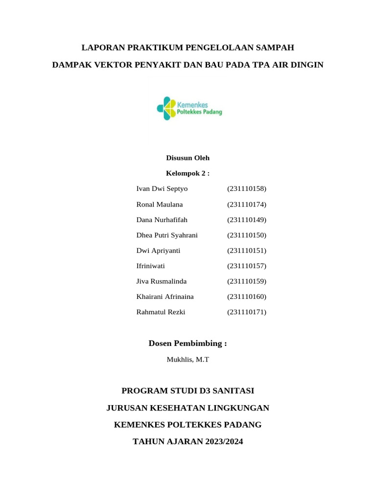 Dampak Vektor Penyakit di TPA Air Dingin | PDF