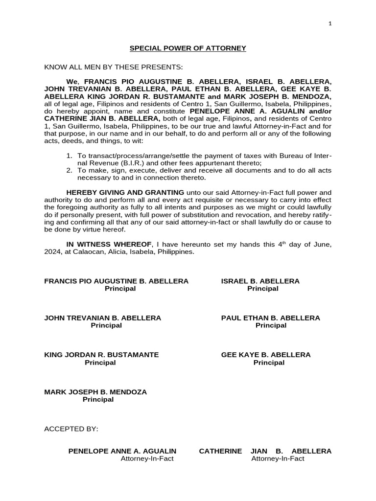 SPA To Represent in Court | PDF