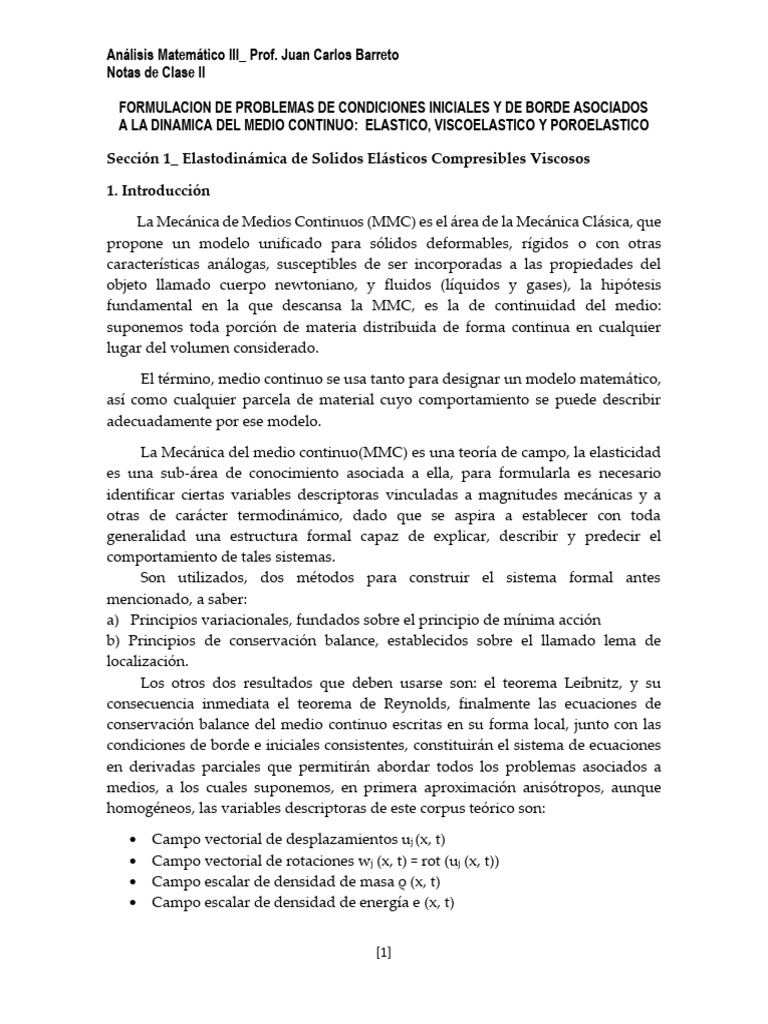 Formulacion de Problemas de Condiciones Iniciales y de Borde - Notas de Clase II | PDF ...