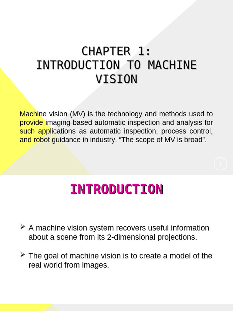 Chapter 1 Introduction To Machine Vision Systems | PDF | Computer ...