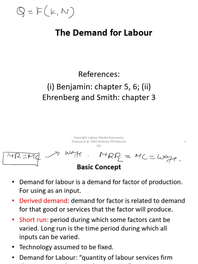Labour Demand - Class - 2022 | PDF | Labour Economics | Demand