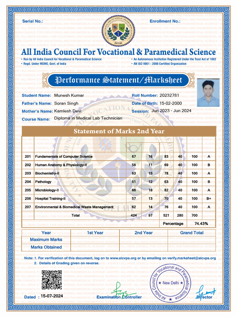 Marksheet Second Default | PDF