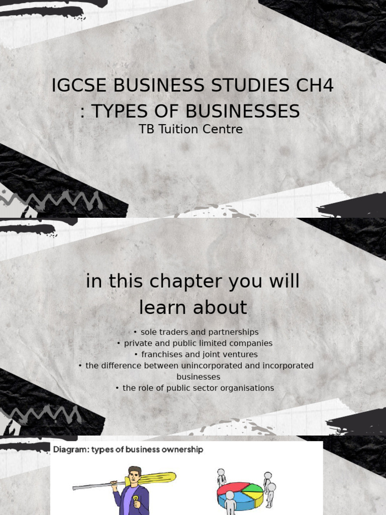 IGCSE Business Studies ch4 | PDF | Franchising | Joint Venture