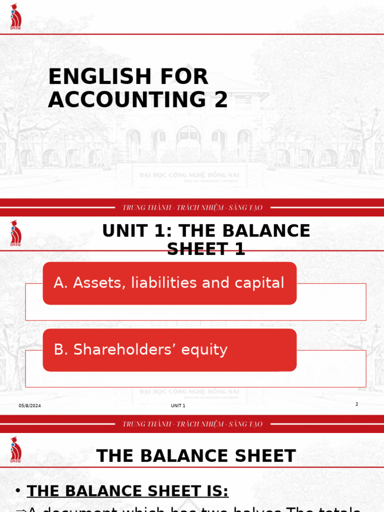 Unit 1-The Balance Sheet 1 | PDF | Balance Sheet | Equity (Finance)