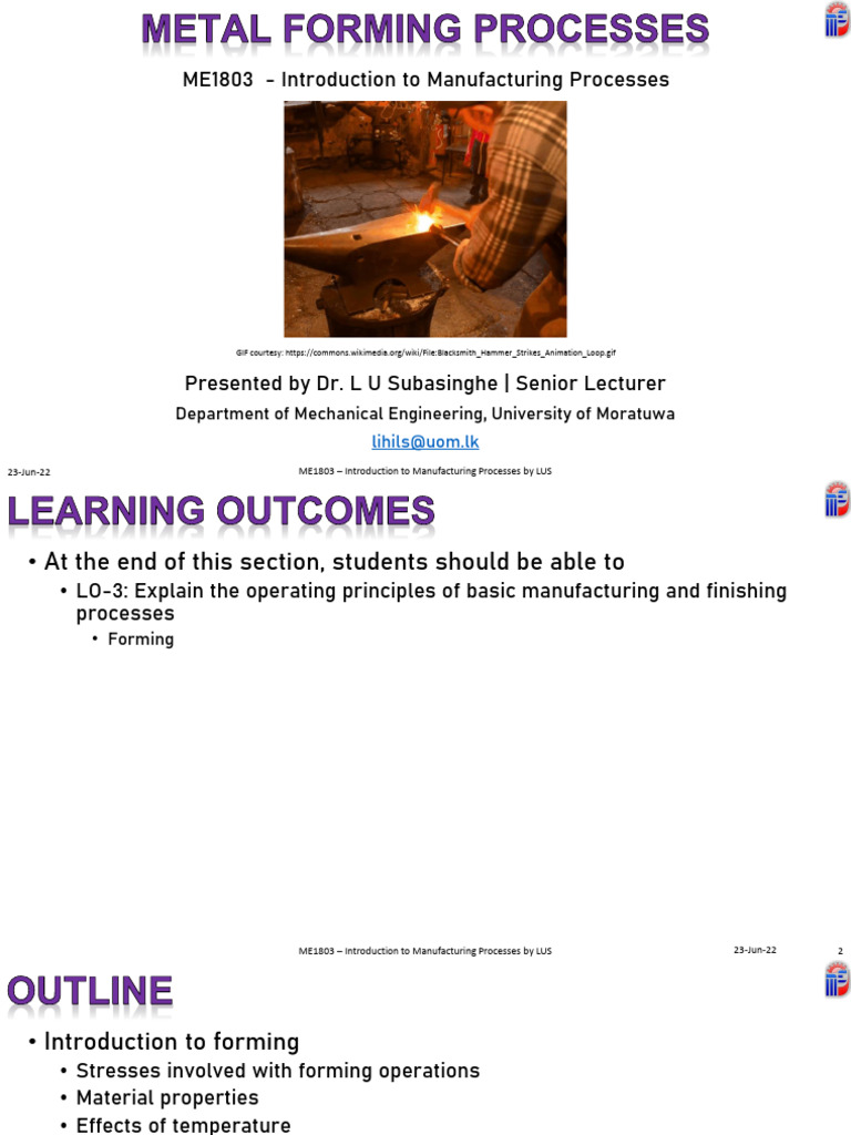 3-220610-ME1803-B20S2-Forming-LUS | PDF | Forging | Deformation (Engineering)