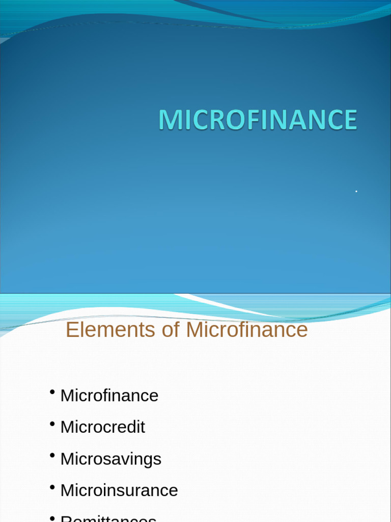 Ch-1 - Introduction of Micro Finance | PDF | Microfinance | Microcredit