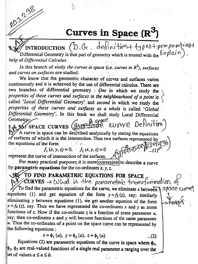 Differential Geometry - CT (1-14 Page) | PDF