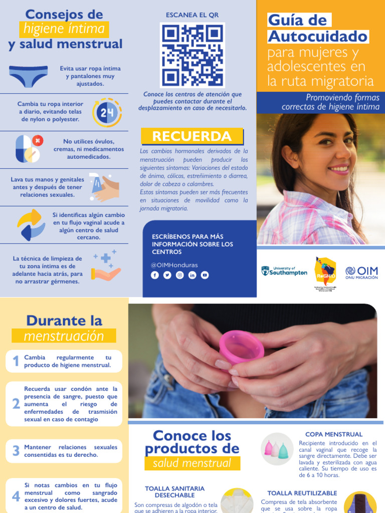 2 Menstrual Health and Selfcare During Displacement GUIA de AUTOCUIDADO HIGIENE INTIMA | PDF ...