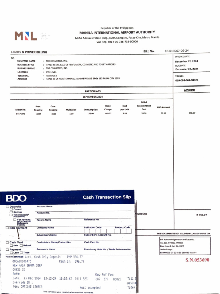 Tci Utilities Payment September 2024 - Miaa | PDF