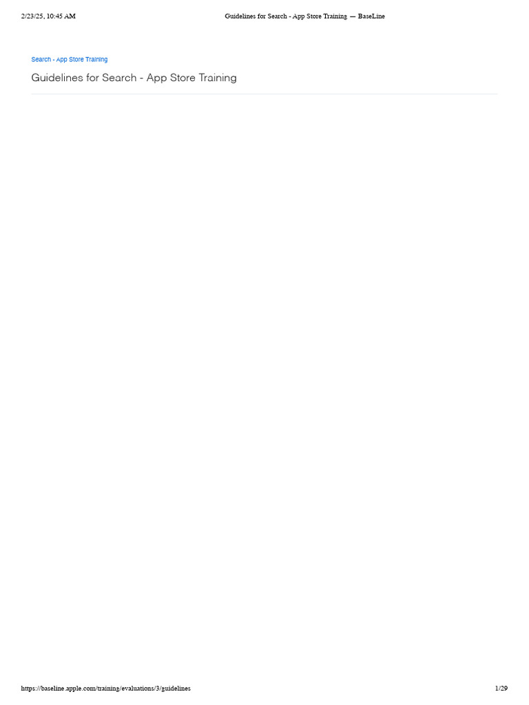 Guidelines For Search - App Store Training - BaseLine | PDF | Gmail ...