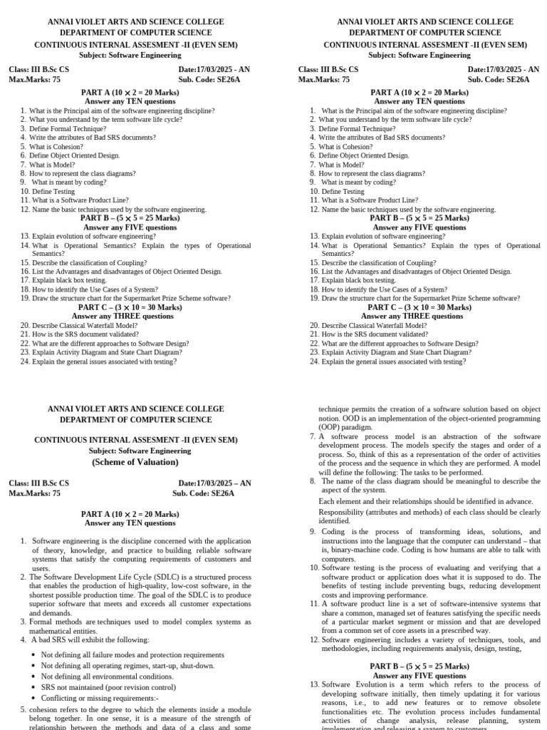 SE26A Software Engineering Assessment | PDF | System | Conceptual Model