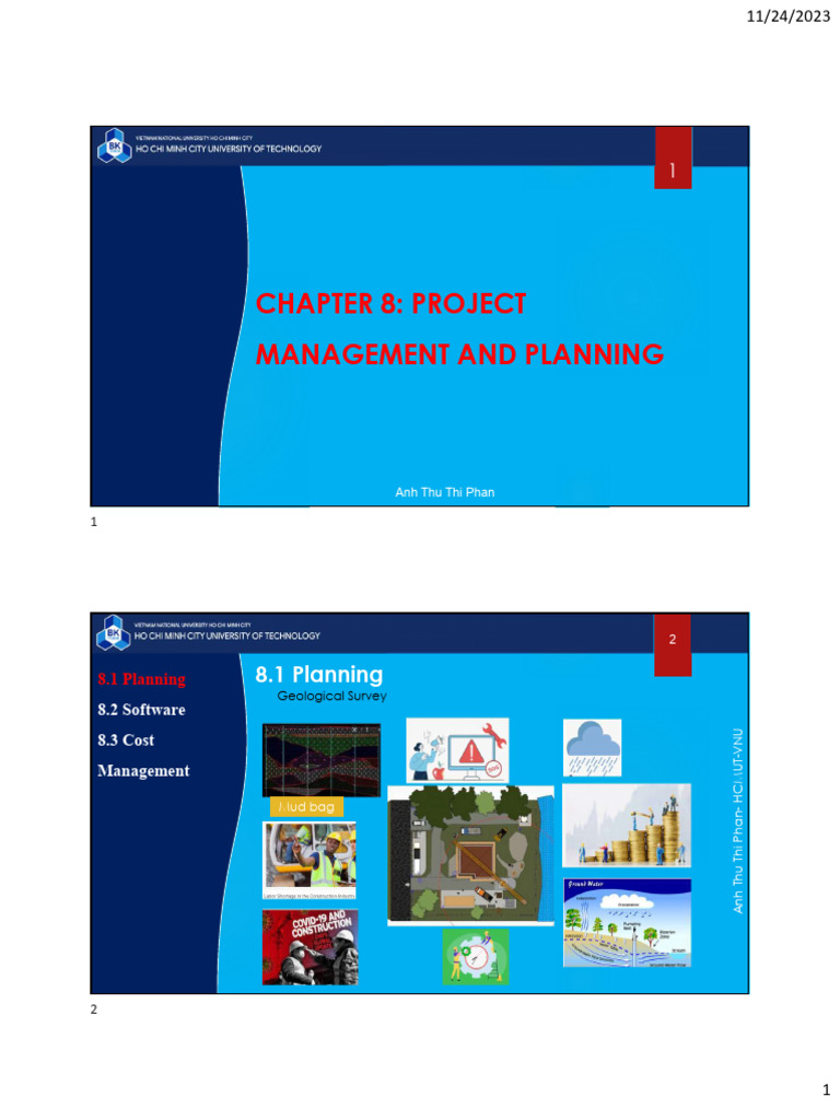 Chapter 8 - Project Management and Planning Phan Thu | PDF | Project Management | Business