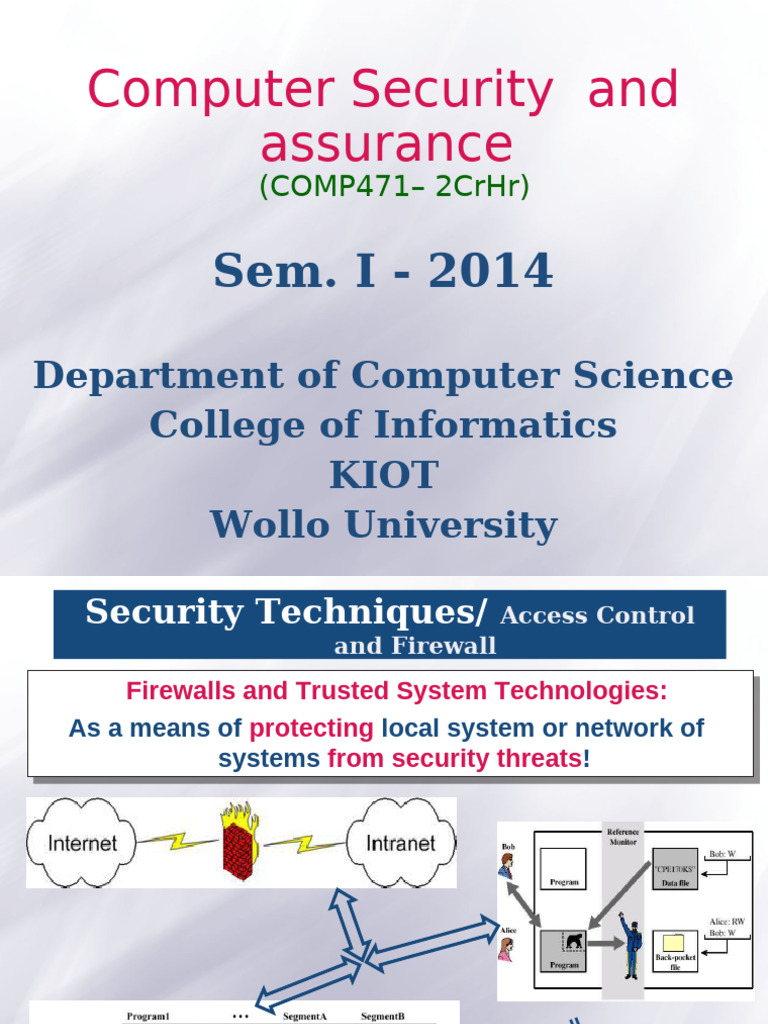 Security Techniques/ Access Control and Firewall | PDF | Firewall ...