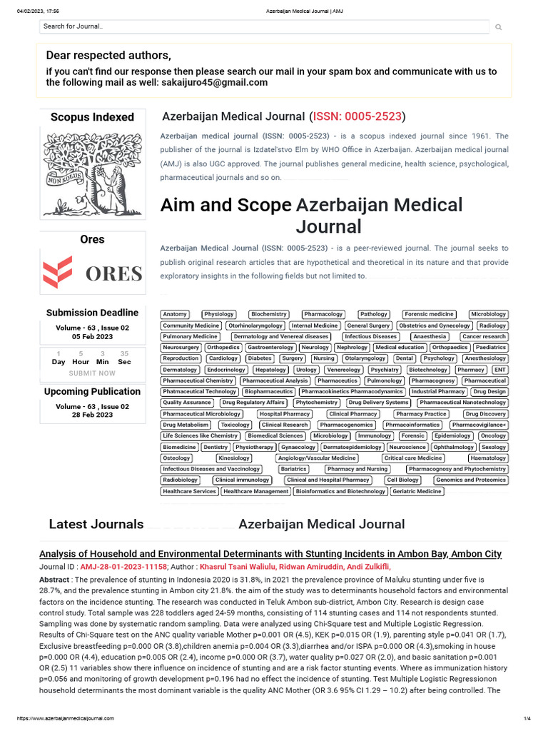AzerbaijanMedicalJournal AMJ | PDF | Pharmacology | Pharmacy