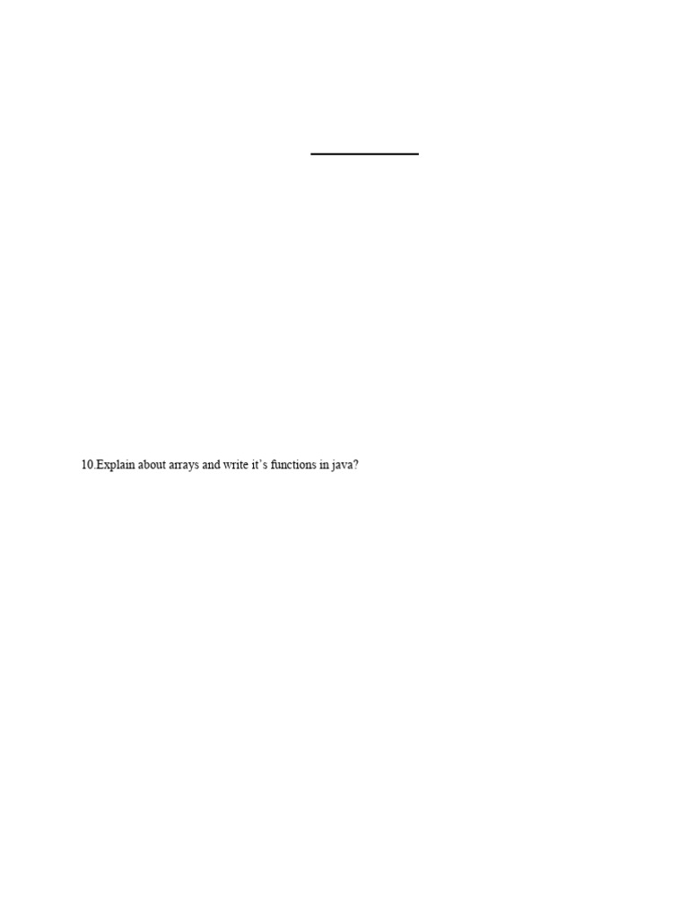 II B.SC JAVA Imp Questions | PDF