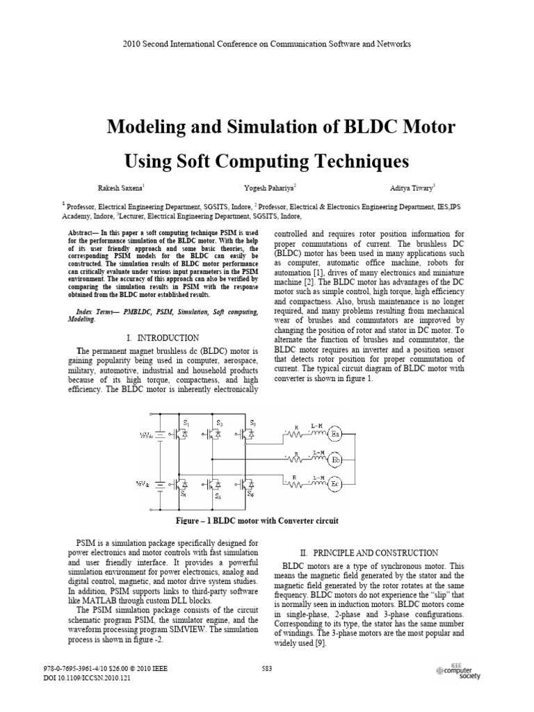 BLDC Motor Simulation with PSIM Techniques | PDF | Electric Motor ...