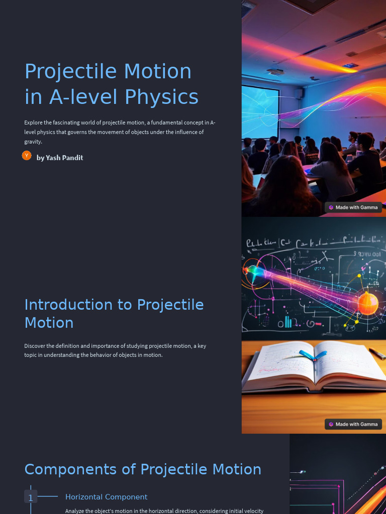 Projectile Motion in a Level Physics [Recovered] | PDF | Projectiles ...