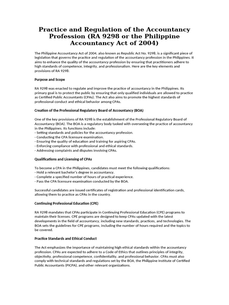 Practice and Regulation of The Accountancy Profess | PDF | Certified ...