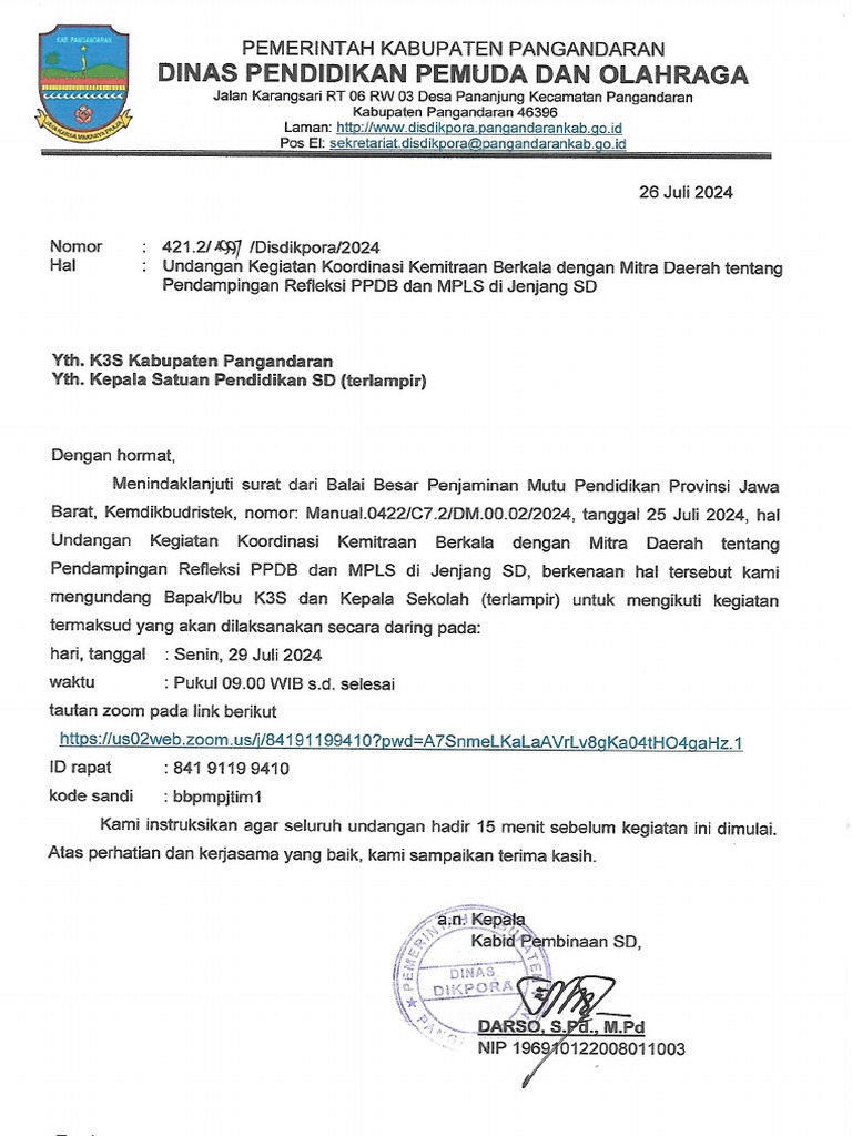 Undangan PPDB Dan MPLS | PDF