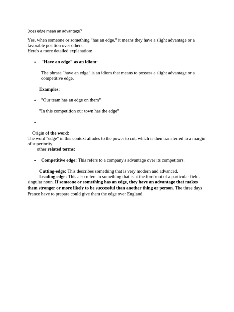 Does edge mean an advantage | PDF