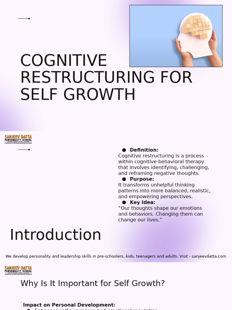 Cognitive Restructuring For Self Growth | PDF | Thought | Leadership