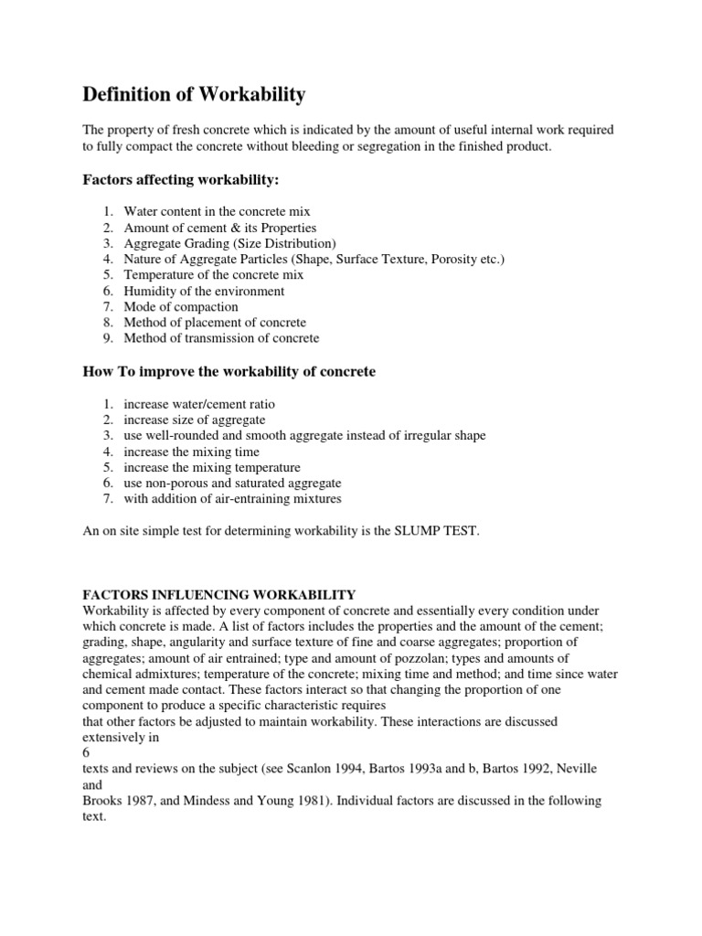 Definition of Work Ability | PDF | Concrete | Industries