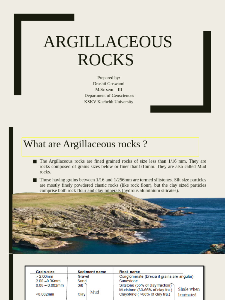 Understanding Argillaceous Rocks and Shales | PDF | Shale | Clastic Rock