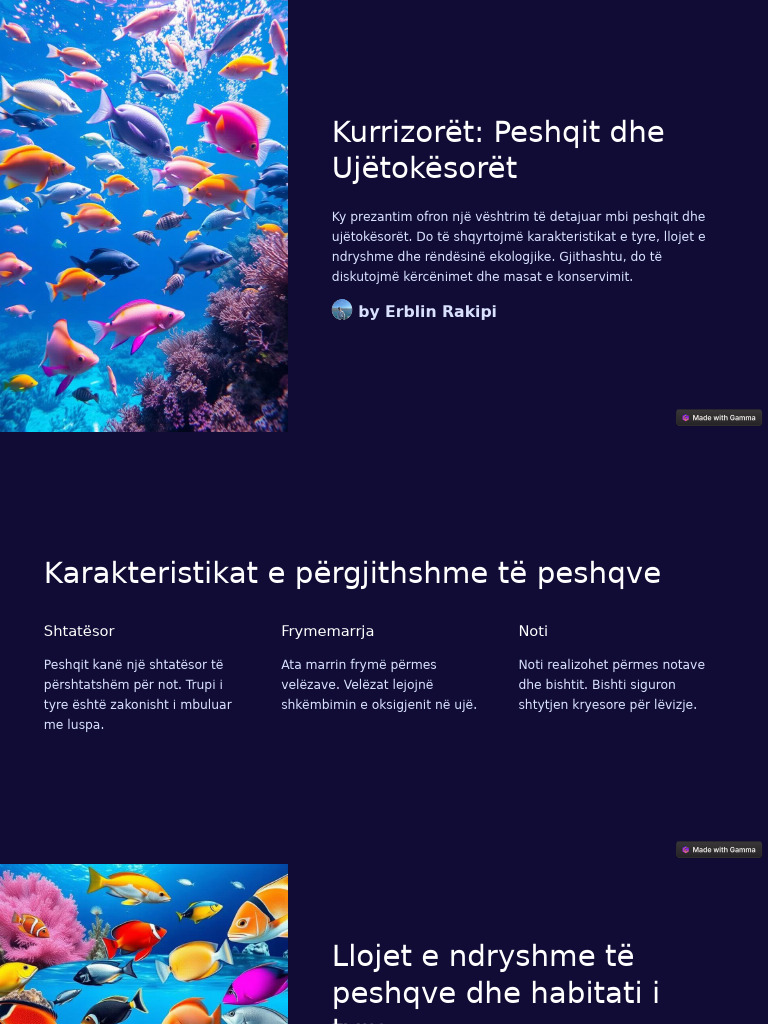 Kurrizoret Peshqit Dhe Ujetokesoret | PDF