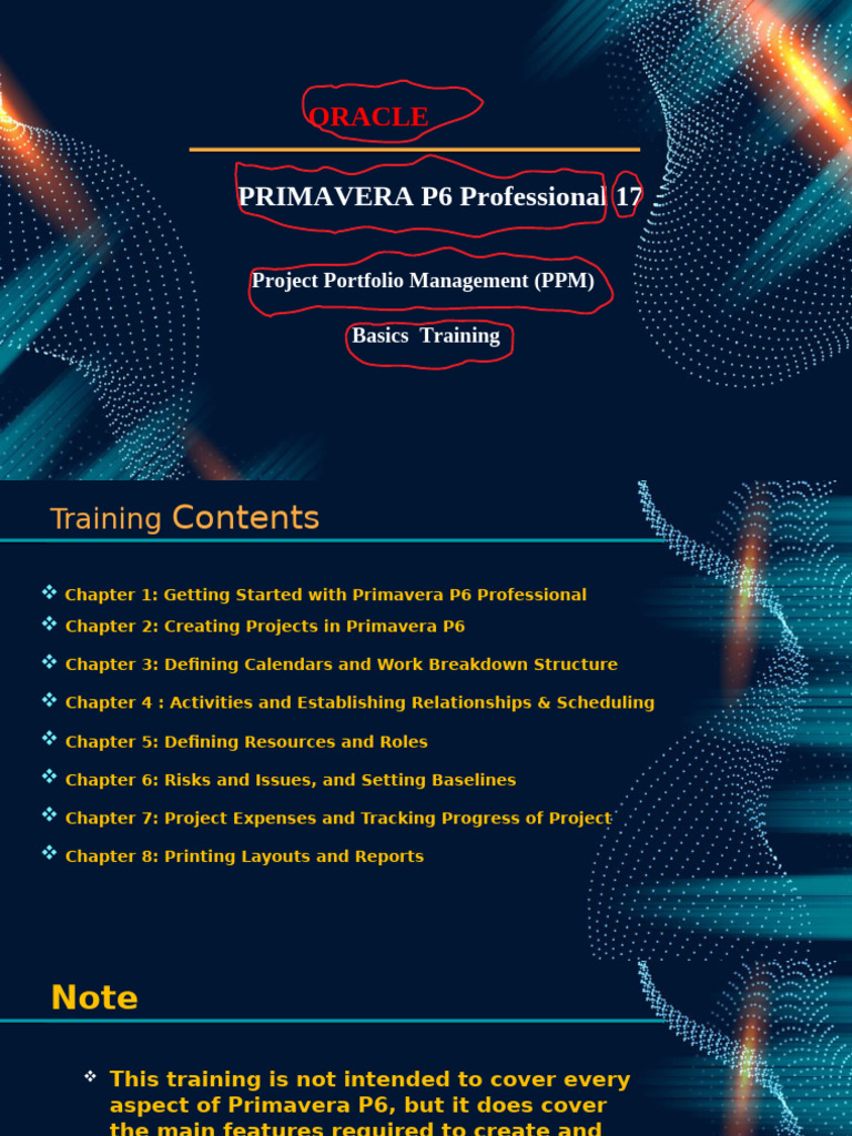Primavera P6 Project Management Training | PDF | Window (Computing ...