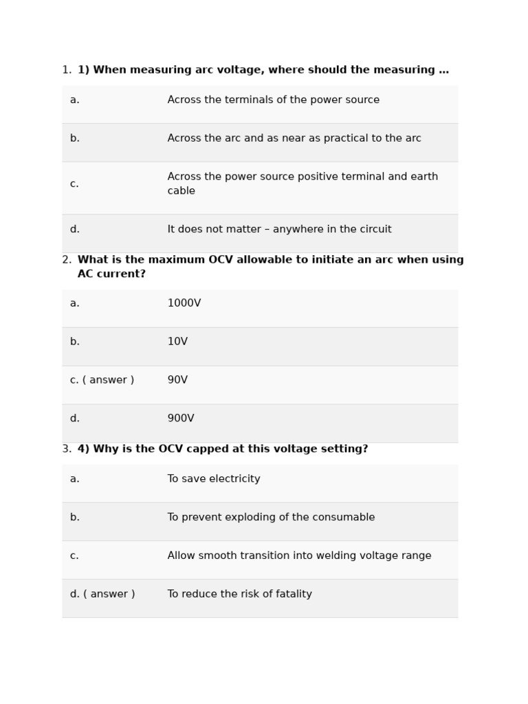 Cswip Questions Large Volume | PDF | Stainless Steel | Welding