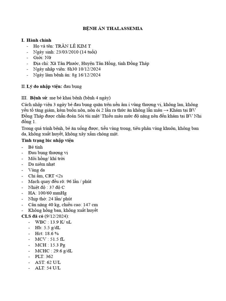 BA-Thalassemia-Tổ-7C | PDF