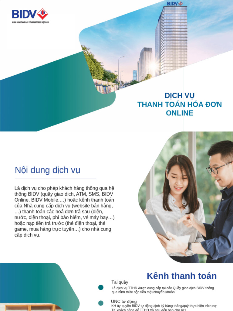 BIDV Thanh Toan Hoa Don Online | PDF