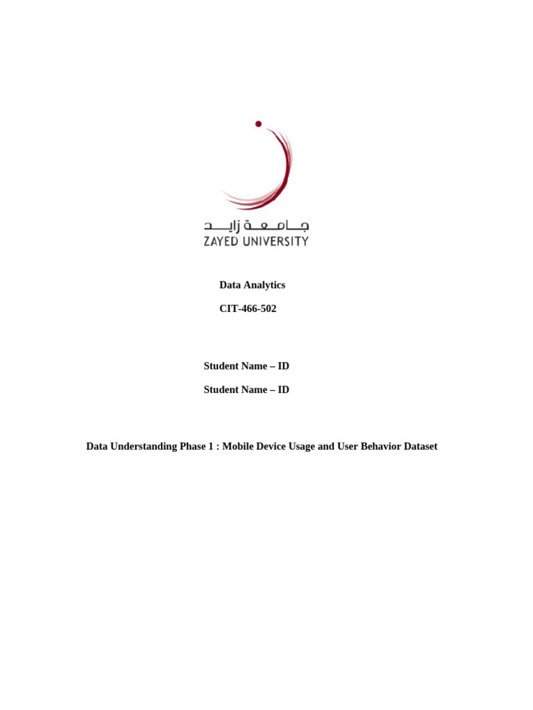 User Behavior - Phase 1 | PDF | Data Analysis | Data