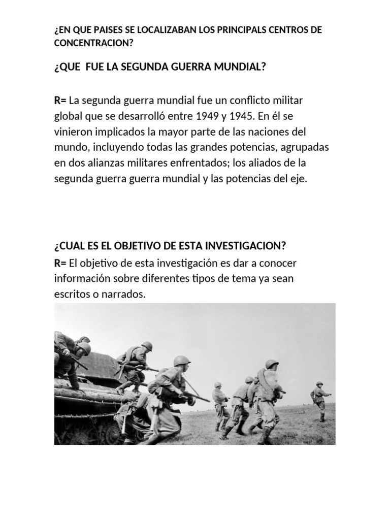 QUE FUE LA SEGUNDA GUERRA MUNDIAL | PDF | Aliados de la Segunda Guerra ...
