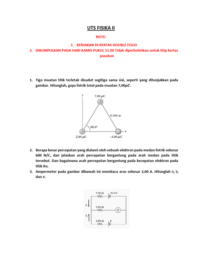 Uts Fisika Ii | PDF