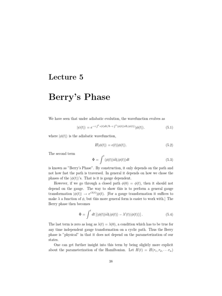 Berry Curvature and Phase Insights | PDF | Physics | Theoretical Physics