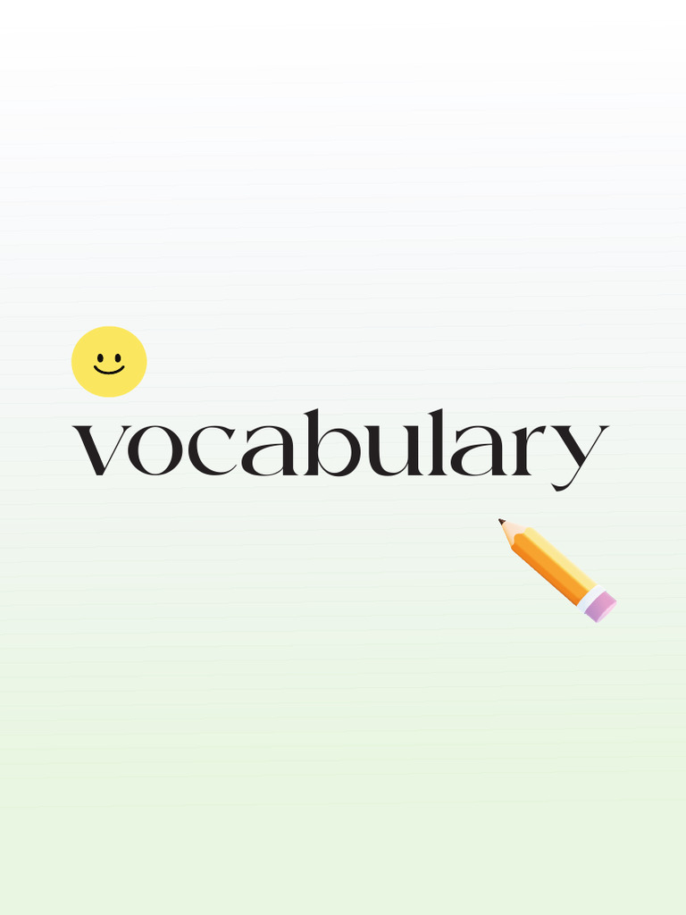Vocabulary Green | PDF