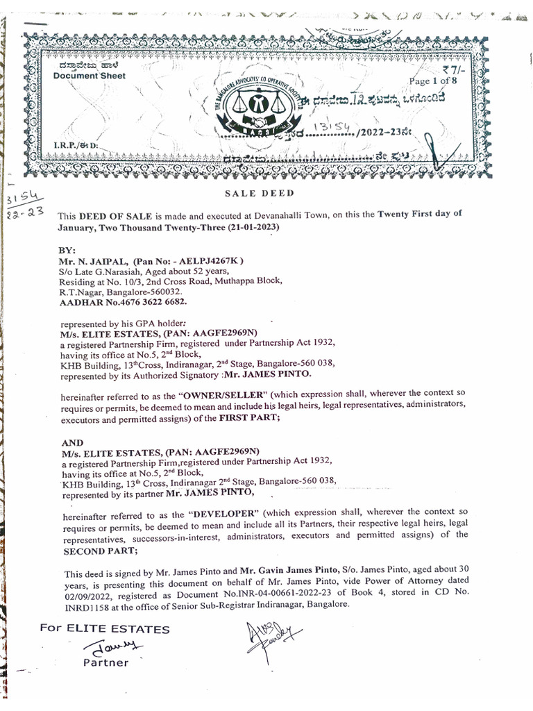 Sale Deed | PDF