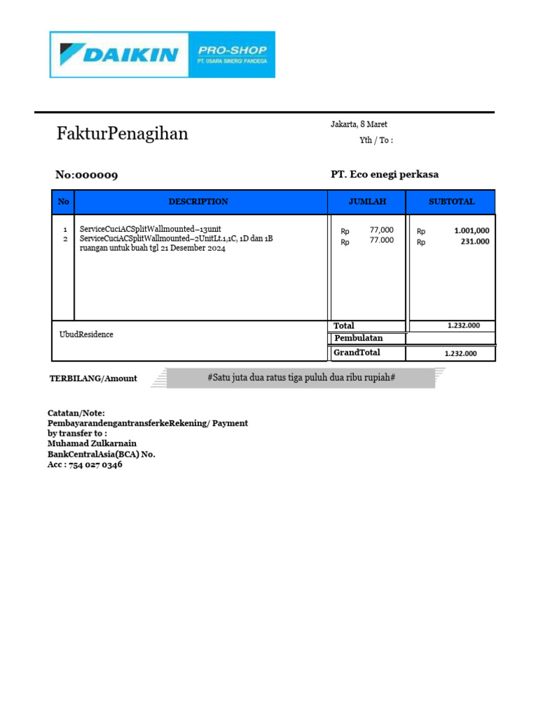 PT. ECO ENERGI PERKASA | PDF